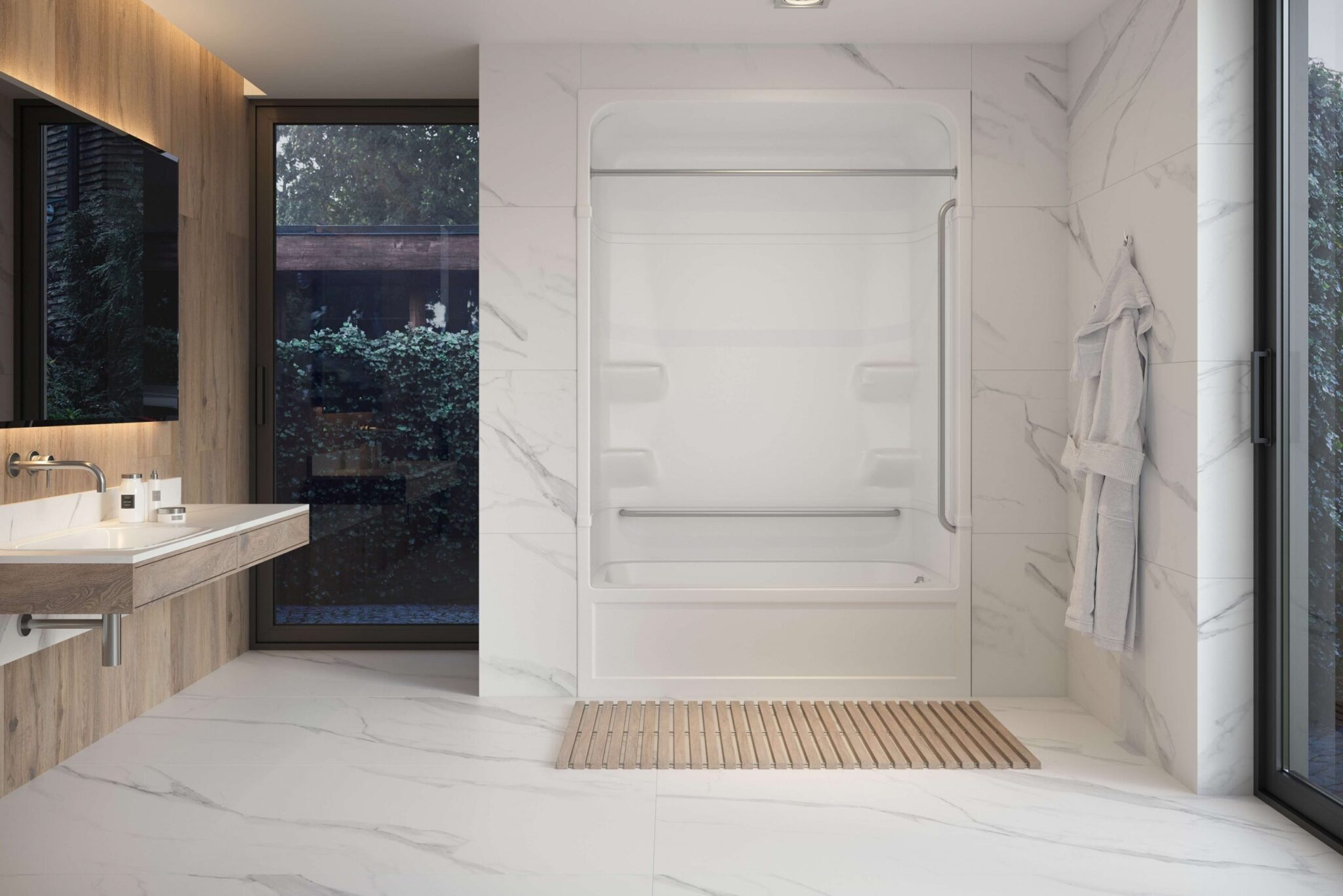 Madison™ 5 Free Living Multi-Piece Shower | Mirolin